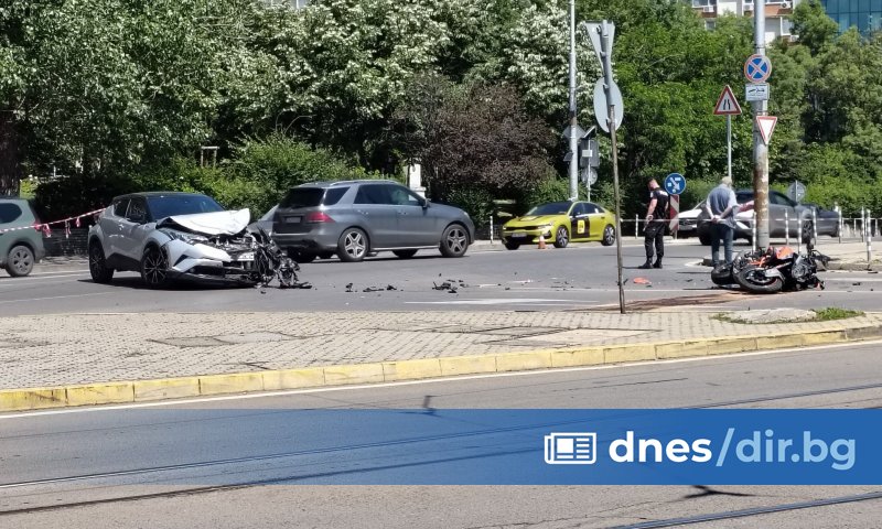 Моторист пострада тежко при катастрофа на бул. "Черни връх" в София ...